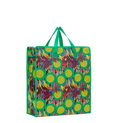 China Custom Woven Polypropylene Shopping Bags Eco Friendly Body Handles Customizable Print for sale