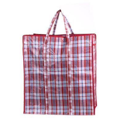 China PP Check Bag with Zipper Closure and Pockets for Shopping for sale