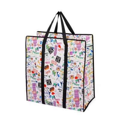 China Custom PP Woven Shopping Bag with Eco-Friendly Ink 10kg Capacity for sale