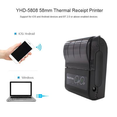 Cina Batteria al litio termica di Portable Mini Ticket Printer della stampante della ricevuta di Bluetooth 58mm in vendita
