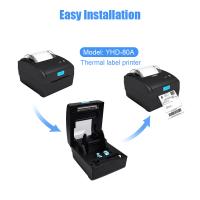 China 80MM Thermal Barcode Printer Bluetooth Thermal Sticker Label Printer 160mm/Sec for sale