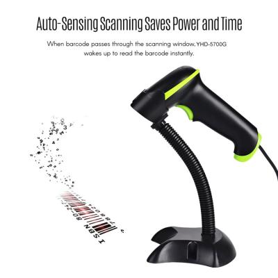 Chine scanner de Handheld Wired Barcode de lecteur de code barres du laser 1D avec le support YHD-5700G à vendre