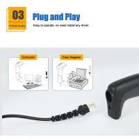 China USB Handheld QR Code Scanner CMOS 2D Wired Barcode Scanner YHD-6200D for sale