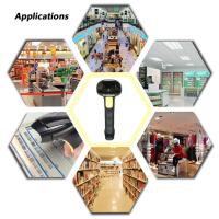 China 1D Laser Cordless Barcode Scanner Reader For Supermarket Retail Store Library for sale