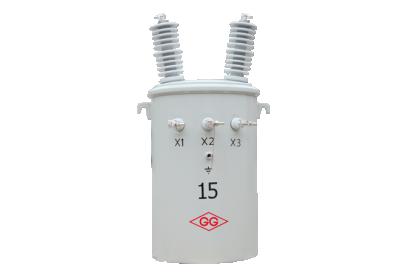 China 15kV Single Phase Pole Mounted Distribution Transformer With Copper Aluminum Coils for sale