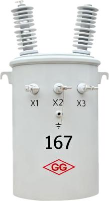China 167kV Single Phase Pole Mounted Power Distribution Transformer 10kVA-333kVA for sale