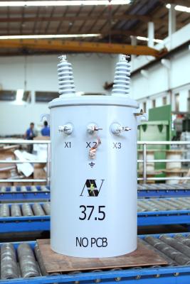 China 10-333kVA Single Phase Pole Mounted Transformer with Copper/Aluminum Winding and ONAN Cooling for Power Distribution for sale