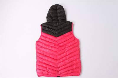China De dames kleuren het Vest Lichtgewicht Opgevuld Vest Met een kap van Gilet van het Aanpassingsnut Te koop