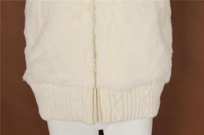 China Da veste de serviço público de Gilet do toque macio veste feita malha branca da pele das senhoras da bainha à venda
