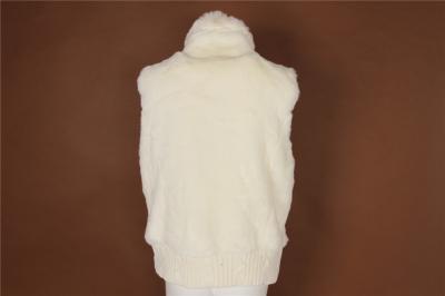 China Da veste de serviço público de Gilet do toque macio veste feita malha branca da pele das senhoras da bainha à venda