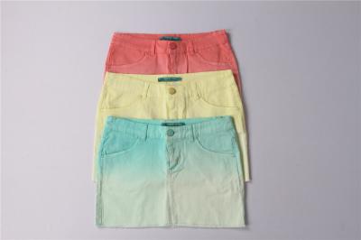 China 98% de katoenen 2% Spandex Rokken die van Vrouwen Gradiëntkleur kleden Te koop