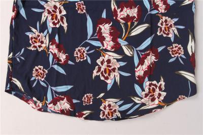 China Vrouwen van het de Drukoverhemd van de de zomer de Manier Gevormde Dames gedrukte blouse Bloemen Te koop