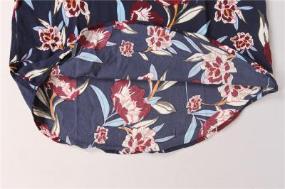 China Vrouwen van het de Drukoverhemd van de de zomer de Manier Gevormde Dames gedrukte blouse Bloemen Te koop