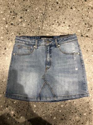 China Van het het Denimpotlood van Stockpapadames de Rok Fashipn Koel Kort Jean Skirt Te koop