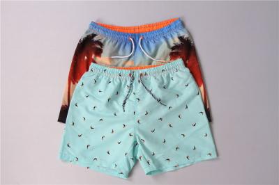 China 100% Gedrukte Mensen van het de zomerstrand van polyester zwemmen de Atletische Swimwear Borrels Te koop