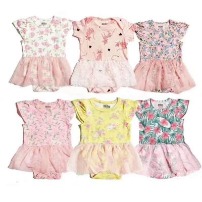 China 100% van de Babymeisjes van de katoenen Zomerkleren van Kinderen Kruippakje 318M grootte Te koop