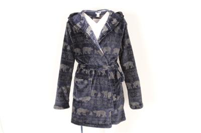 China De zachte Riem van de Damescoral fleece bathrobe with removable van de Aanrakings100% Polyester Te koop
