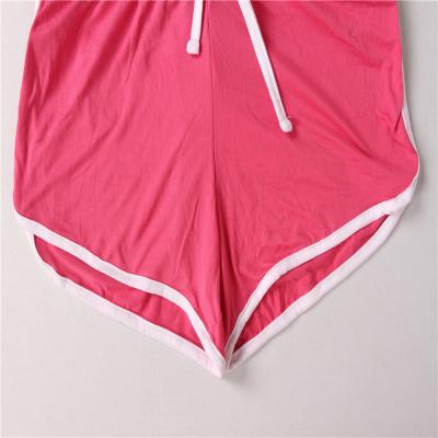中国 ニットのピンクの女性の引きは92%ポリエステル8%スパンデックスをショートさせる 販売のため