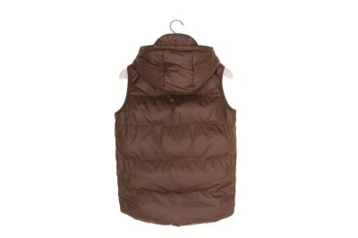 China Bruine 15/16 Grootte Jonge geitjes Opgevulde Gilet met de Kap van de Bontvoering Te koop