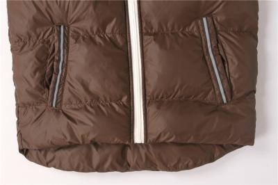 China Bruine 15/16 Grootte Jonge geitjes Opgevulde Gilet met de Kap van de Bontvoering Te koop
