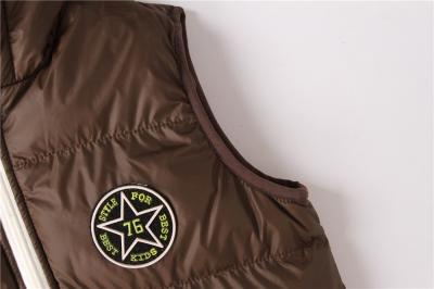 China Bruine 15/16 Grootte Jonge geitjes Opgevulde Gilet met de Kap van de Bontvoering Te koop