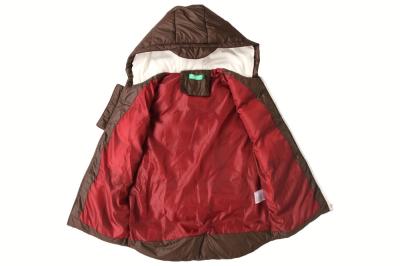 China Bruine 15/16 Grootte Jonge geitjes Opgevulde Gilet met de Kap van de Bontvoering Te koop
