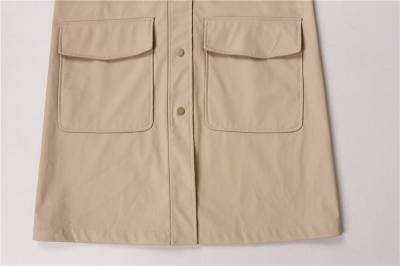 中国 長い袖の偶然の女性の長距離回線部門PUの革コート 販売のため