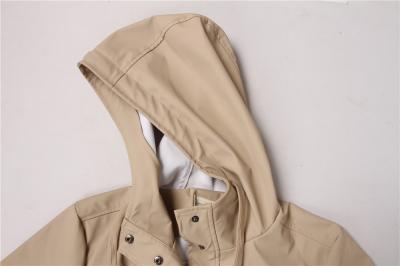 中国 長い袖の偶然の女性の長距離回線部門PUの革コート 販売のため