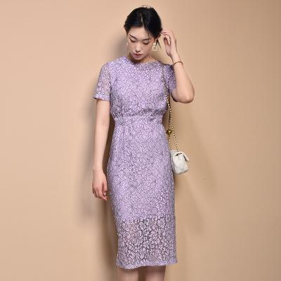 Cina Le signore di nylon dell'ufficio del cotone del club 65% 35% di concetto hanno tricottato il breve vestito dalla manica in vendita