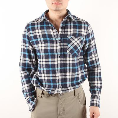 中国 7つの色の綿の長い袖の人の偶然の格子縞のシャツ 販売のため