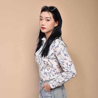 中国 100%の綿のStockpapaの女性の偶然の印刷物のワイシャツ 販売のため