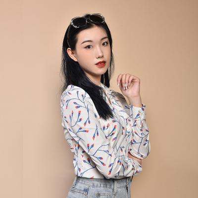 中国 100%の綿のStockpapaの女性の偶然の印刷物のワイシャツ 販売のため