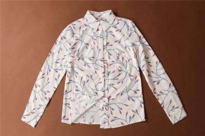 中国 100%の綿のStockpapaの女性の偶然の印刷物のワイシャツ 販売のため