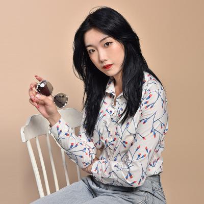 中国 100%の綿のStockpapaの女性の偶然の印刷物のワイシャツ 販売のため