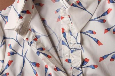 中国 100%の綿のStockpapaの女性の偶然の印刷物のワイシャツ 販売のため