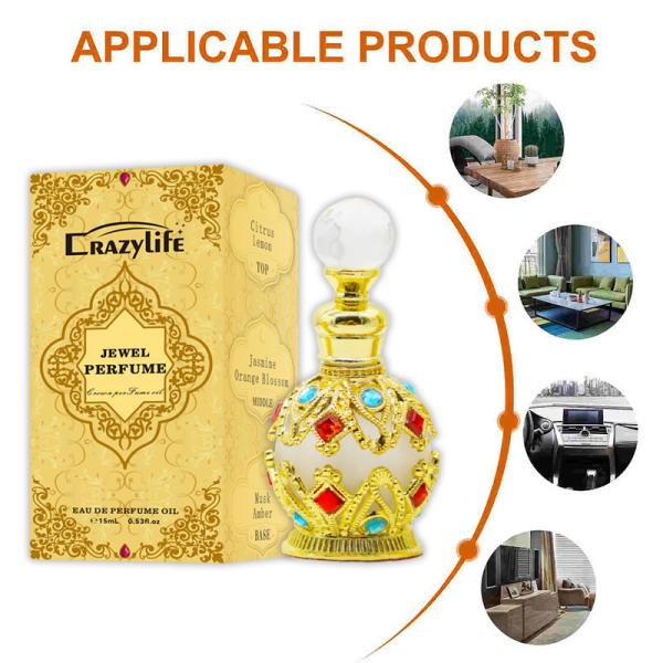 Quality 15ml Crown Glamour Arab Middle East Dubai Women's Essential Oil Perfume Dropper for sale