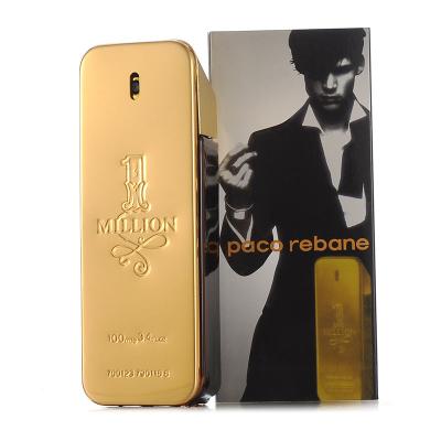Cina 100ml Regular Size Perfume Milione Oro Oro Maschile Lungo Durato Sapore di Legno Perfume Francese in vendita