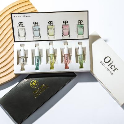 Cina Perfume da donna per profumo floreale Set campione 3ml*5 Eau de Toilette in scatola regalo universale in vendita