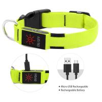 China High Visibility Rechargeable Light Up Dog Collar for sale