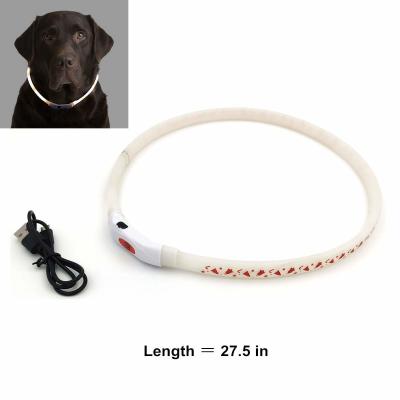 China El modelo de la Navidad enciende para arriba los cuellos de la seguridad del LED para los perros cómodos para llevar en venta