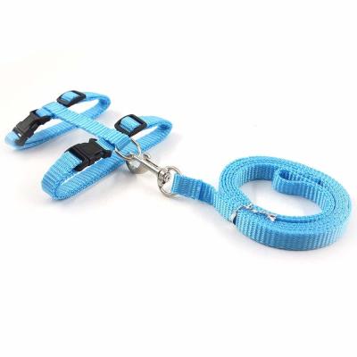 China Adjustable Nylon Cat Halter Harness H Style Kitten Harness and Leash Set for sale