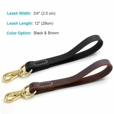 China Heavy Duty Handmade Short Dog Leash 12 Inches for sale