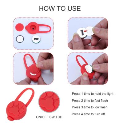 China Waterproof Silicon Night Time Dog Collars Batteries Included Long Lasting Ultra Bright for sale