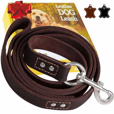 Cina Guinzaglio di cuoio resistente superiore del cane, cavo di camminata di addestramento di cani di lunghezza 6 piedi in vendita