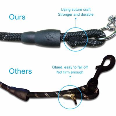 Cina fili altamente riflettenti riempiti comodi della maniglia del forte guinzaglio di nylon dell'imbracatura per cani di 5FT in vendita