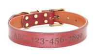 China Soft Padded Leather Cat Collars Strong Adjustable For Training Running Walking for sale