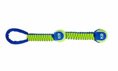 China Nylon TPR Dog Tough Chew Toys Tennis With Rubber Handle Eco Friendly for sale