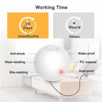 China Smart Interactive Cat Toys Ball With Bell Automatic Self Rotating Built In LED Light for sale