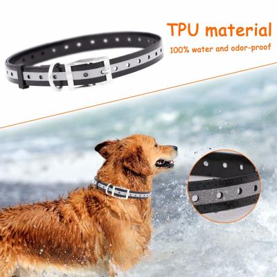 China TPU Waterproof Dog Collars With Buckles Adjustable Replacement Strap Soft Belt for sale