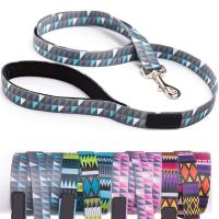 China Durable Nylon Dog Leash Pattern Padded Handle Control For Small / Large Dogs for sale